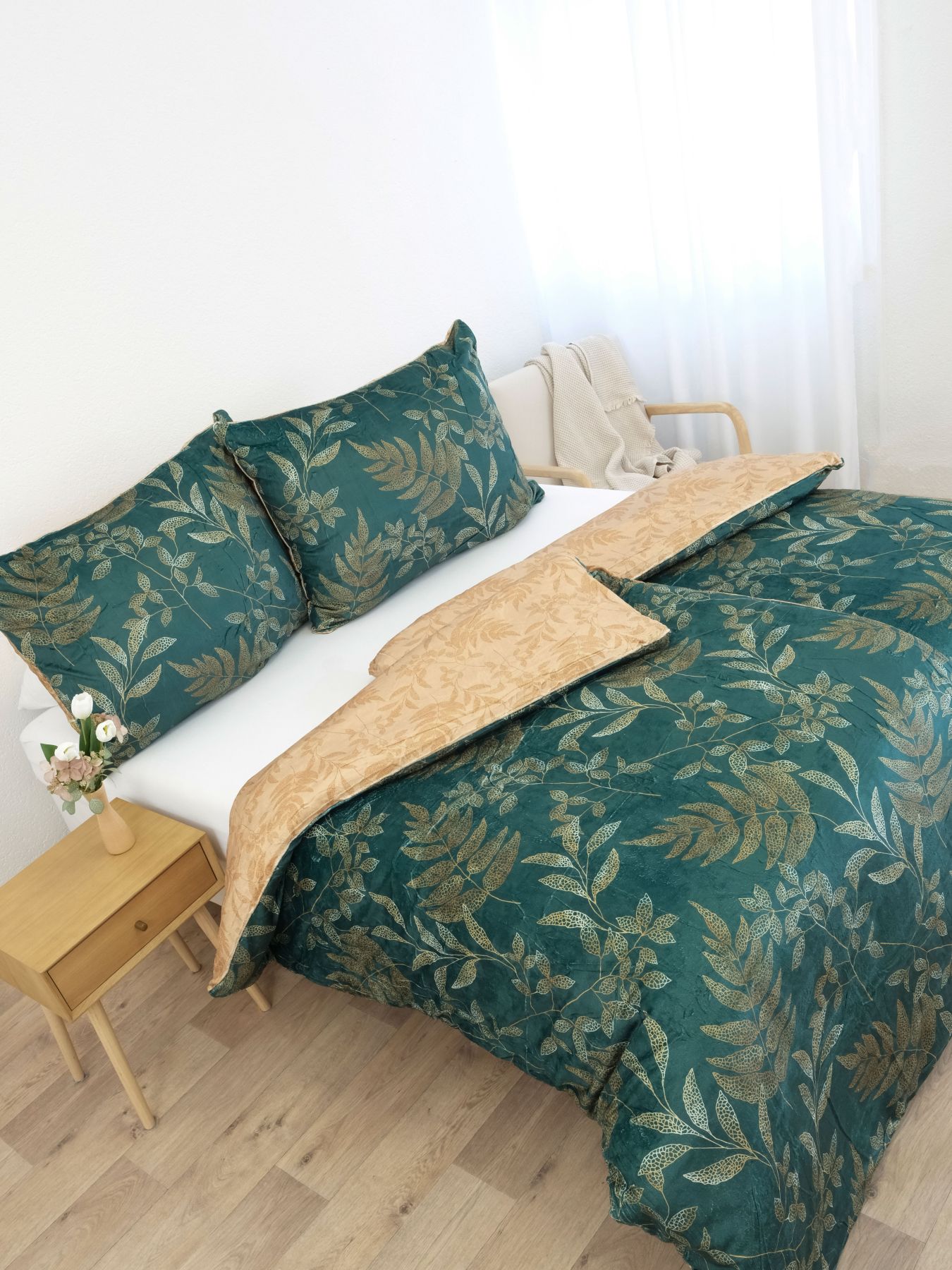 Obliečky mikroplyš Digital – Gabriela tmavo zelená | MKLozkoviny.sk