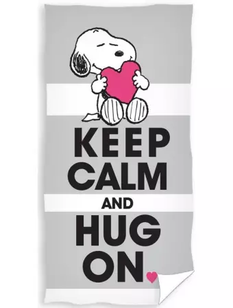 Detská osuška 70 × 140 cm ‒ Snoopy Keep Calm and Hug On | MK Lôžkoviny.sk